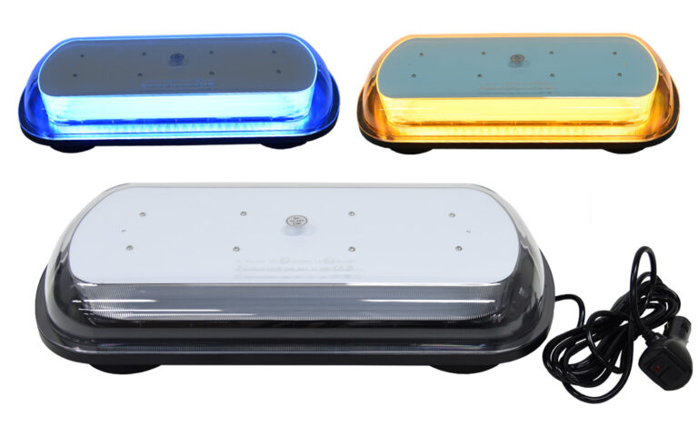 17″ SAE/DOT Class 1 Amber/Blue Beacon Bar with Clear Cover – NightRider ...